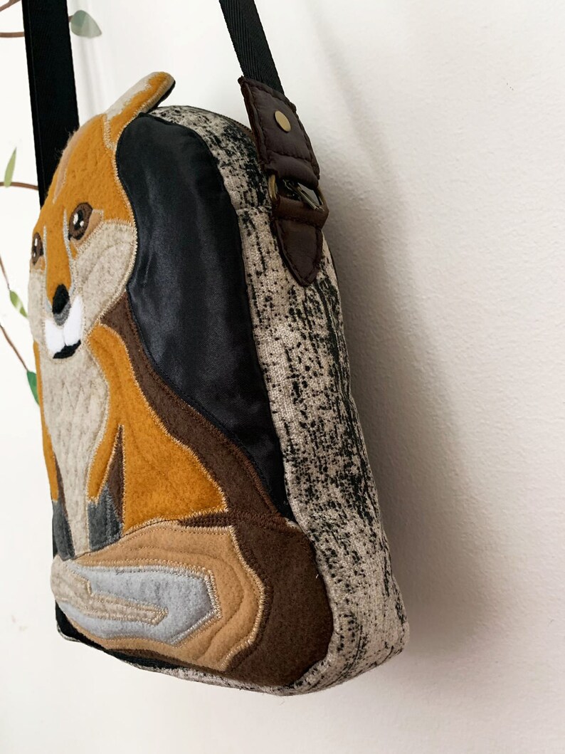 Fox Bag Felt Patchwork Red Fox Bag Woodland Bag Fox - Etsy