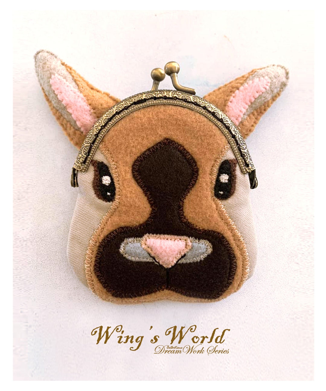 Rabbit Purse, Bunny Purse, Rabbit Snap Purse, Felt Bunny Metal Frame ...