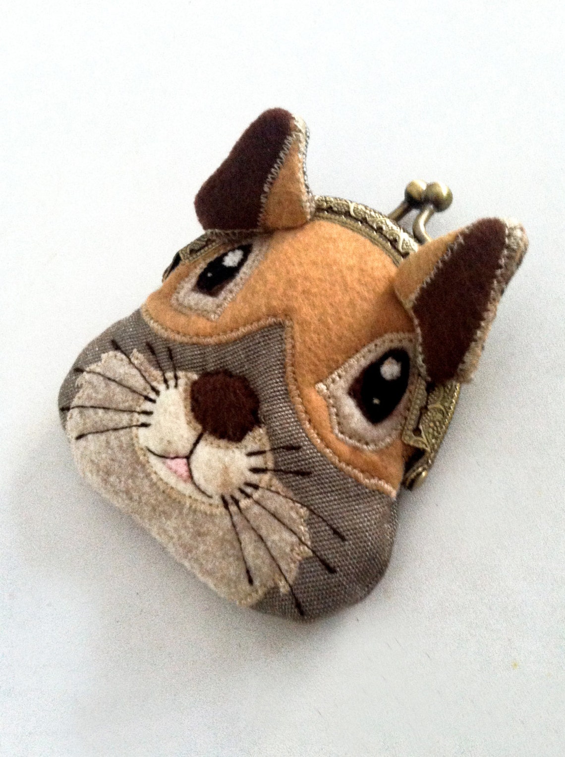 Squirrel Purse, Squirrel Snap Purse, Squirrel Coin Purse, Felt Squirrel ...