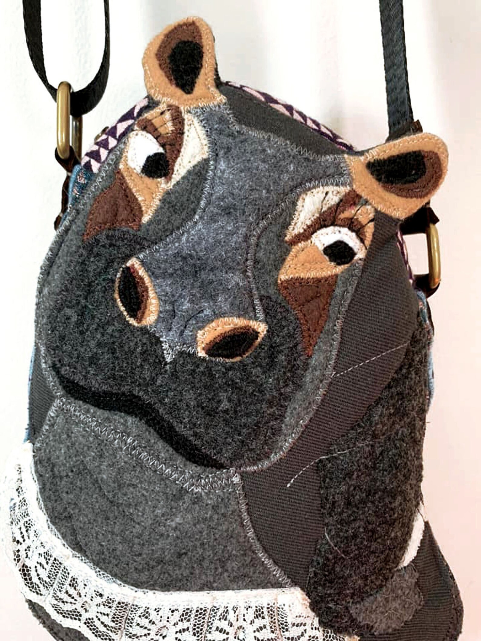 Ballet Hippo Bag Felt Patchwork Hippol Bag Hippopotamus | Etsy