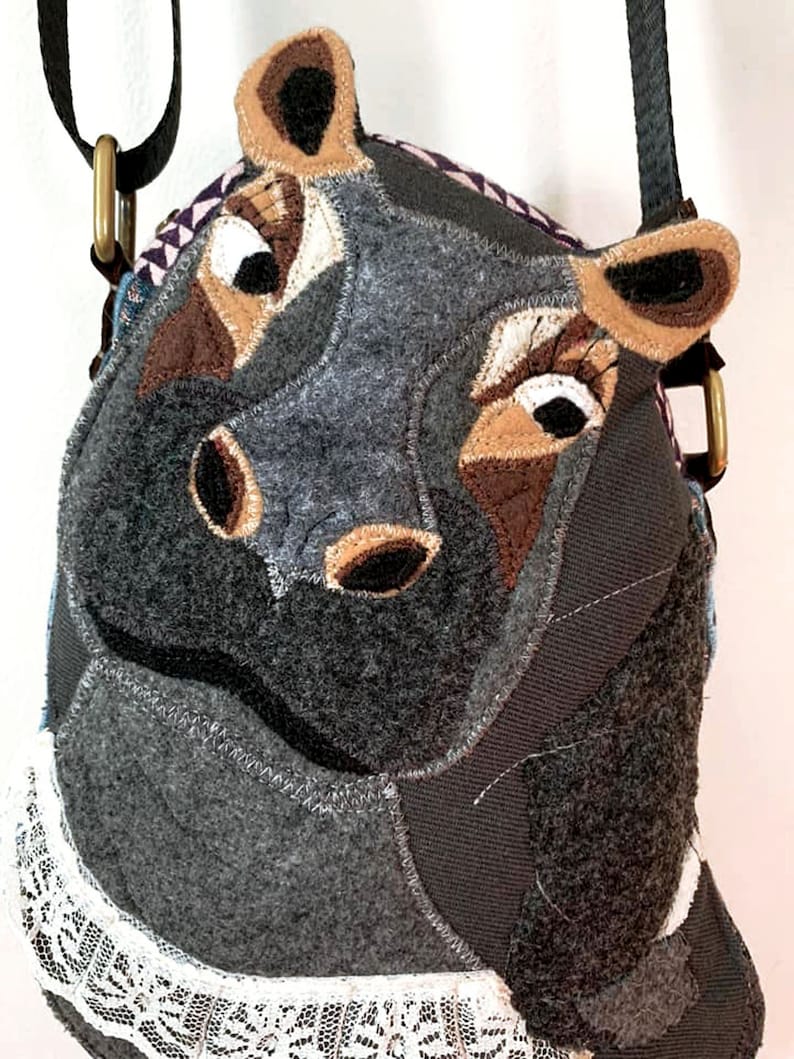 Ballet Hippo Bag Felt Patchwork Hippol Bag Hippopotamus - Etsy Canada