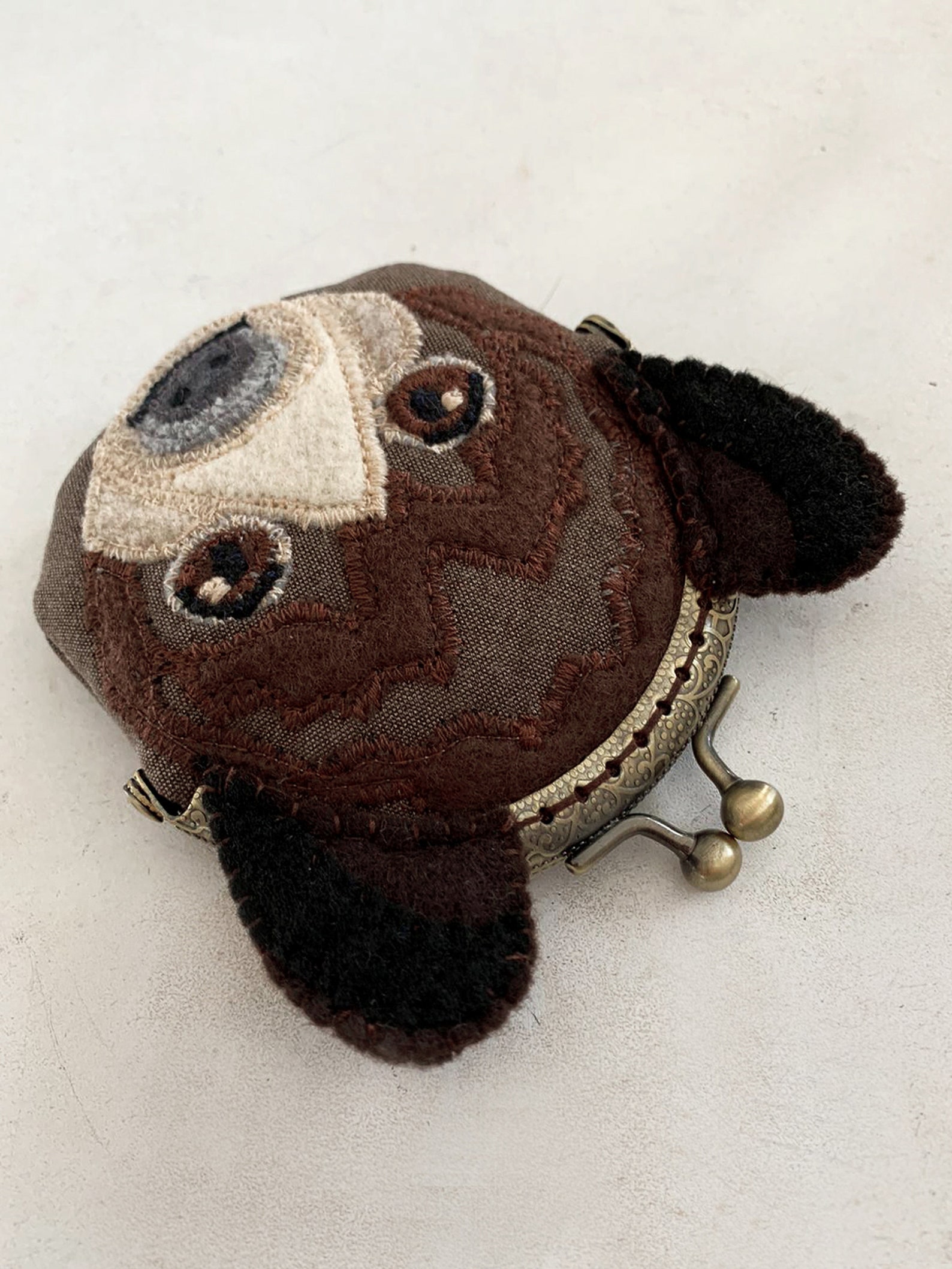 Bear Purse Bear Coin Purse Purse Felt Bear Metal Frame - Etsy