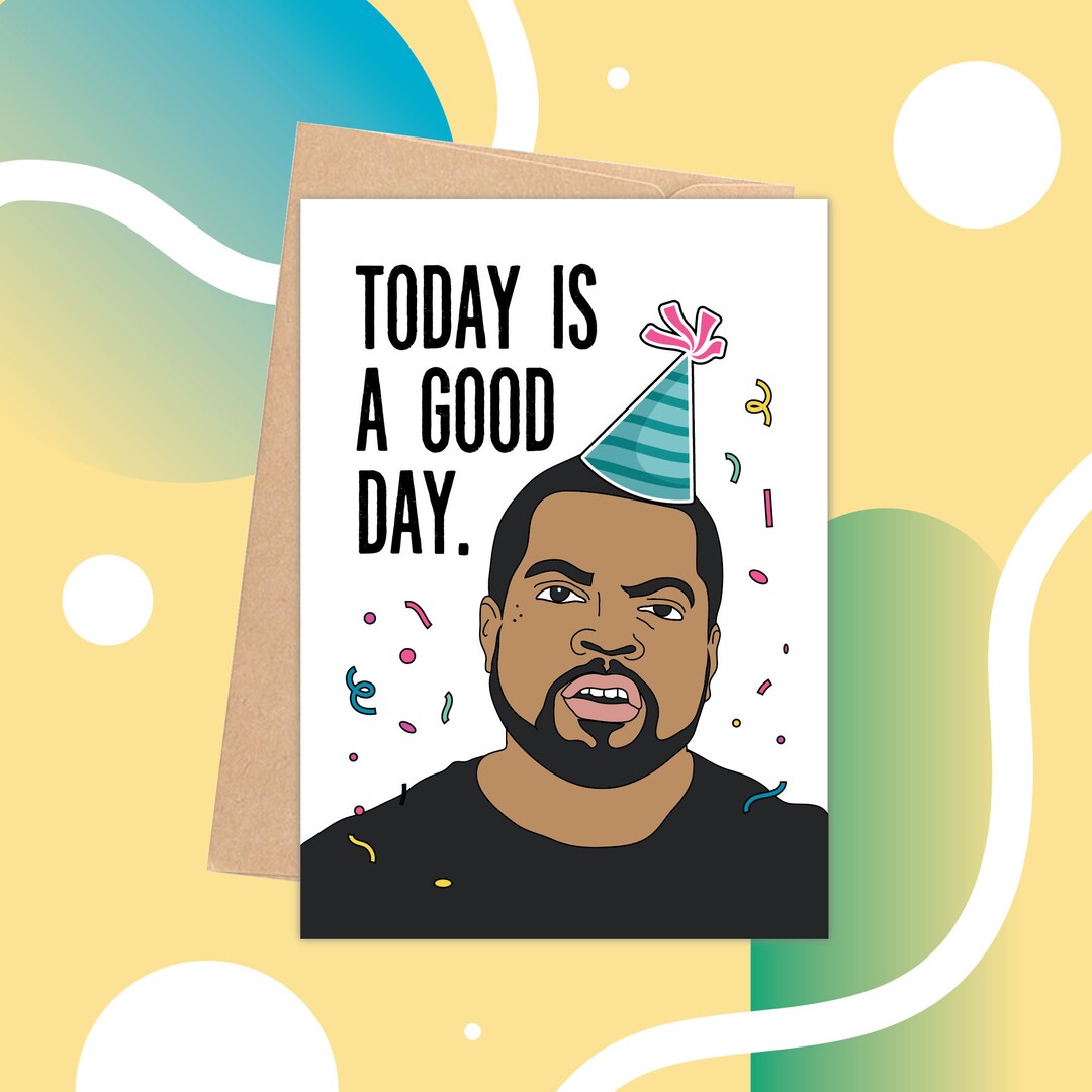 Ice Cube Rapper Birthday Card, Funny Printable Birthday Card, Rapper ...