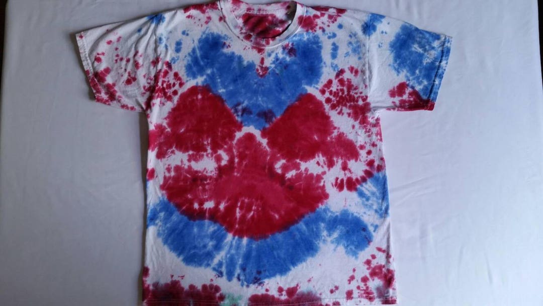 Medium Bright Red and Blue Tie Dye - Etsy