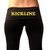 Black Fold Over Yoga Pants With Custom Wording Down the Side or on the ...