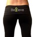 Black Fold Over Yoga Pants With Custom Wording Down the Side or on the ...
