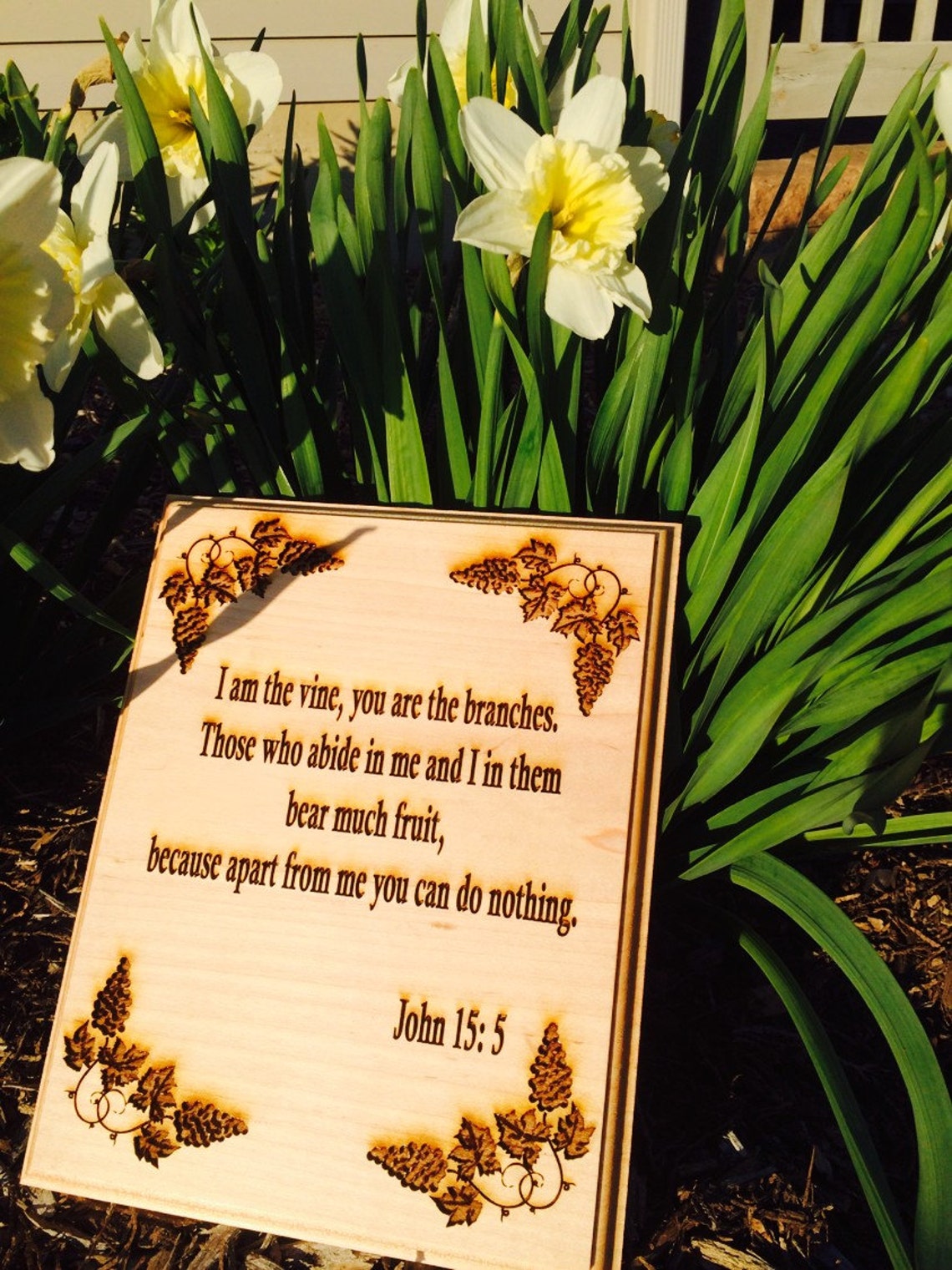 Wooden Custom Engraved Bible Verse Wall Plaque | Etsy