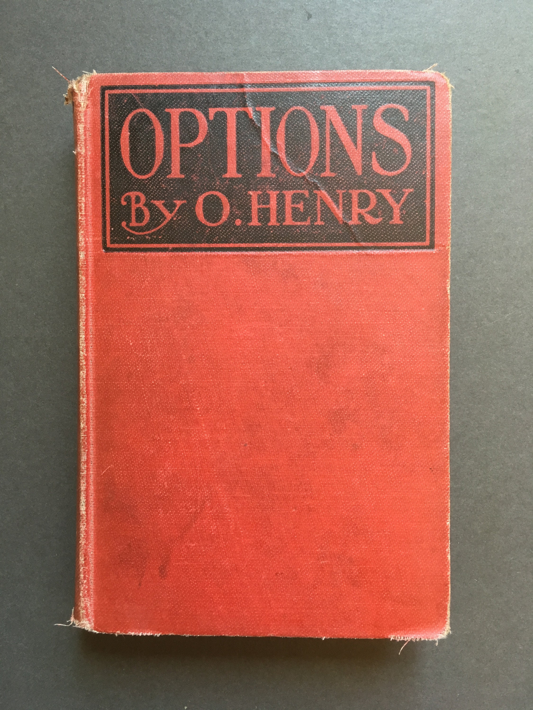 Buy Vintage OPTIONS by O. Henry, 1909 Short Stories Hardcover Online in ...