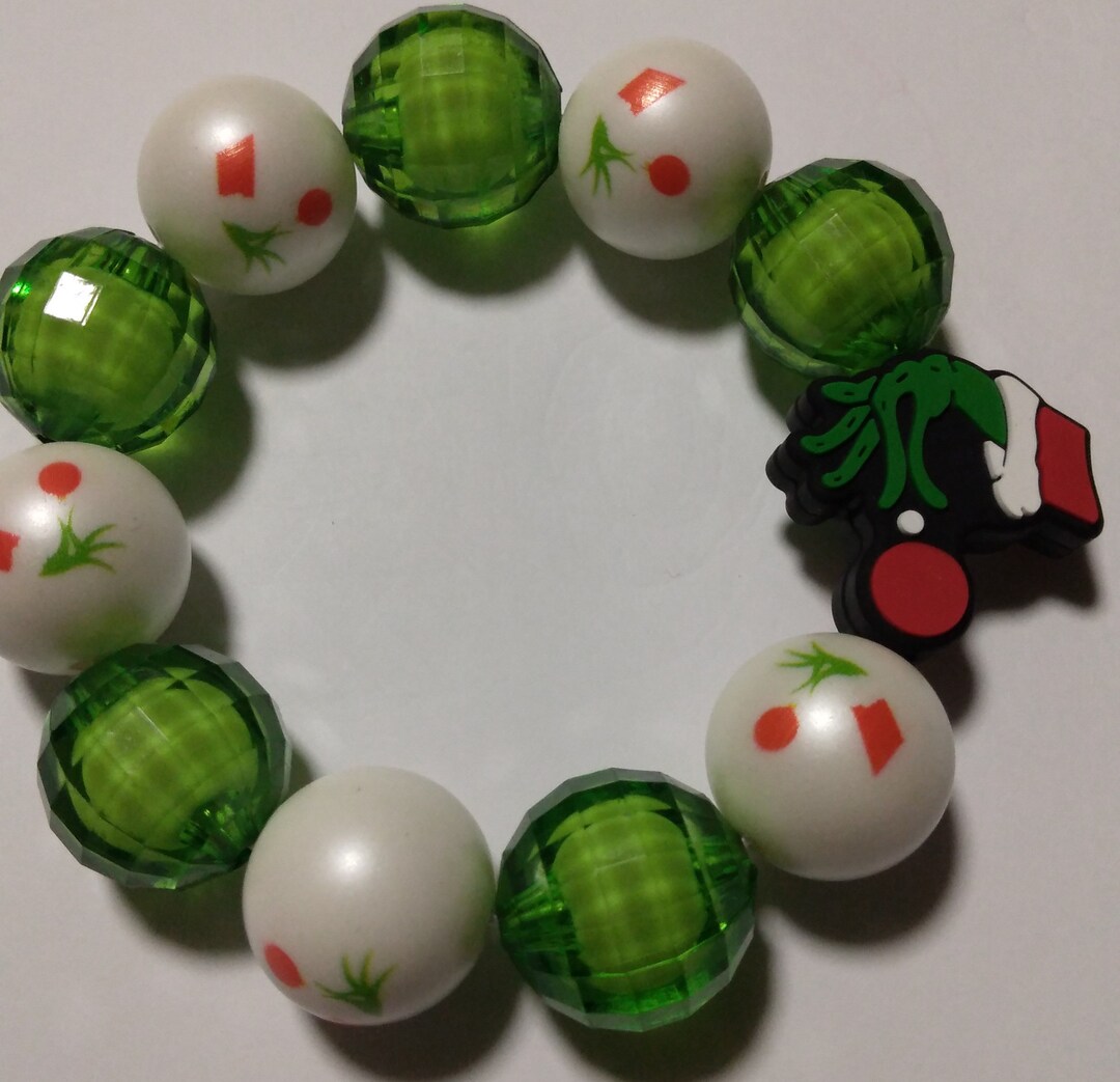 Grinchy Hand Christmas Bracelet - Etsy
