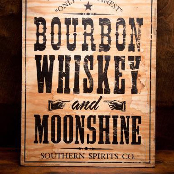 Moonshine Wood Sign - Etsy