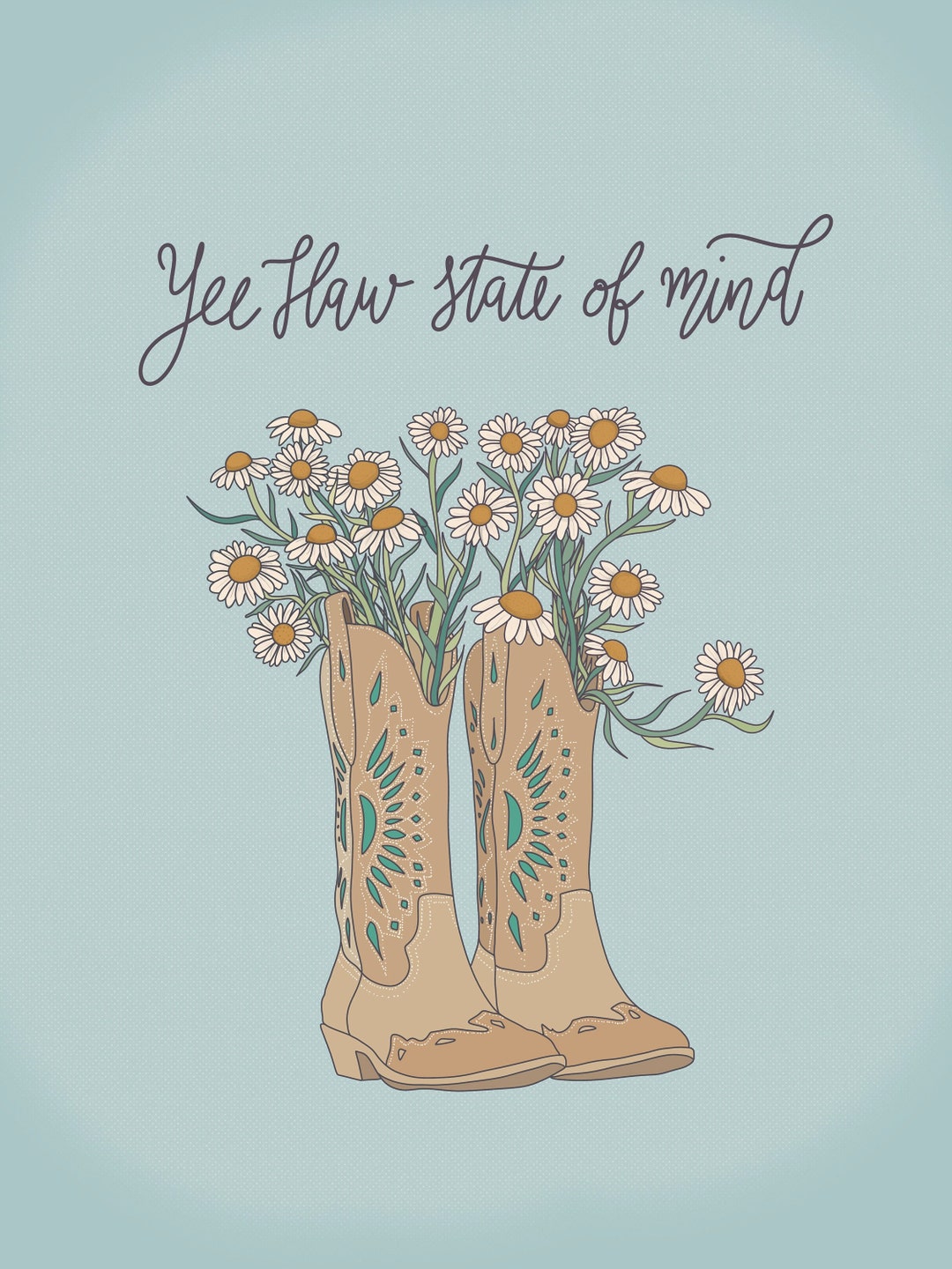 Yee-haw State of Mind Art Print - Etsy