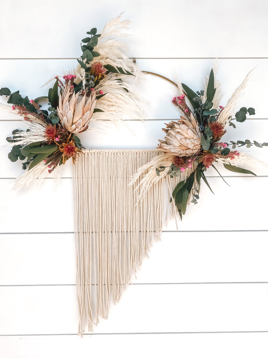 Horizon Dried Floral and Rope Wall Hanging - Etsy