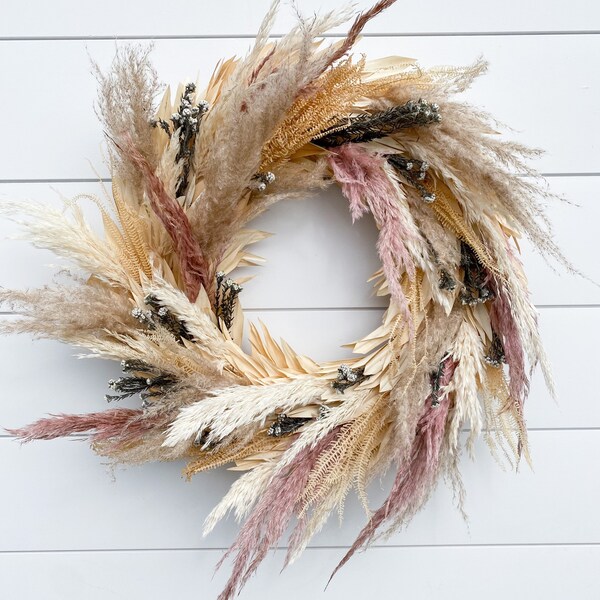 Dried Grass Wreath - Etsy