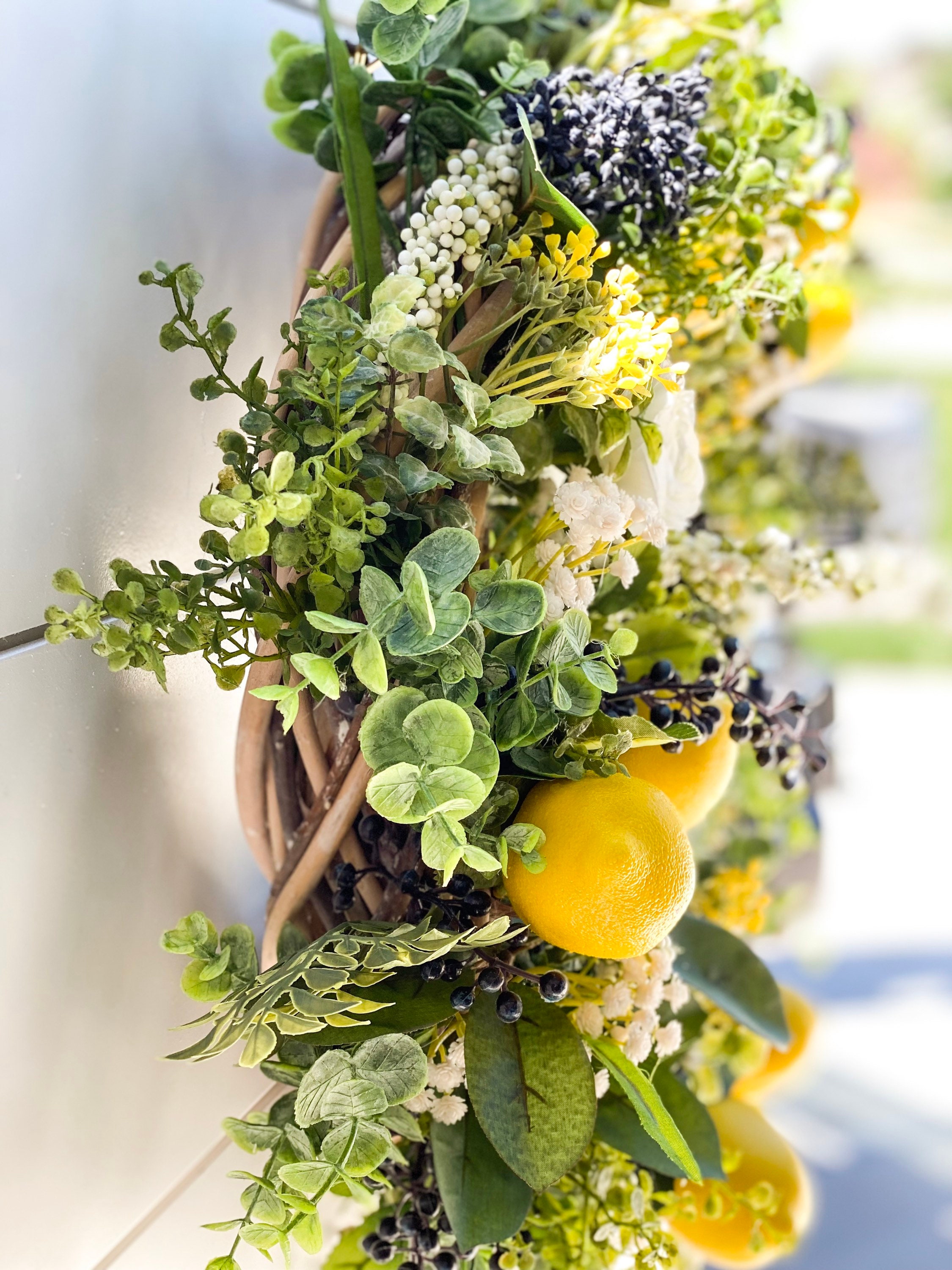 Lemon and Blueberry 18 Wreath | Etsy