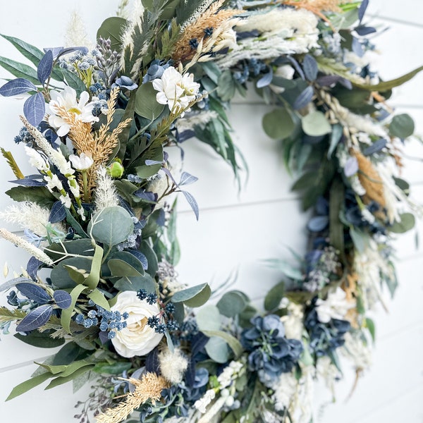 Blue Fall Wreath - Etsy