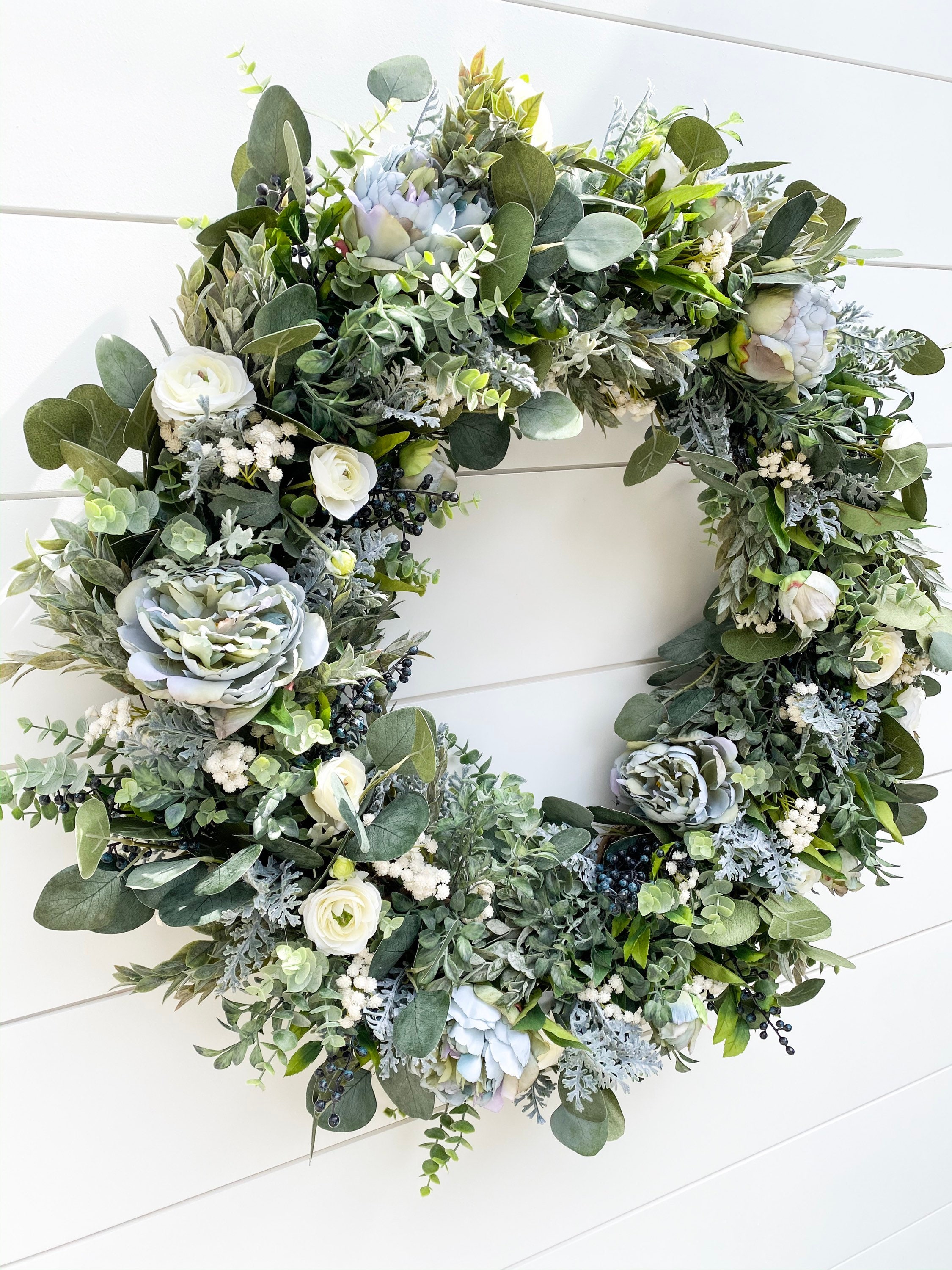 28 Natural Greens and Spring Florals Wreath | Etsy