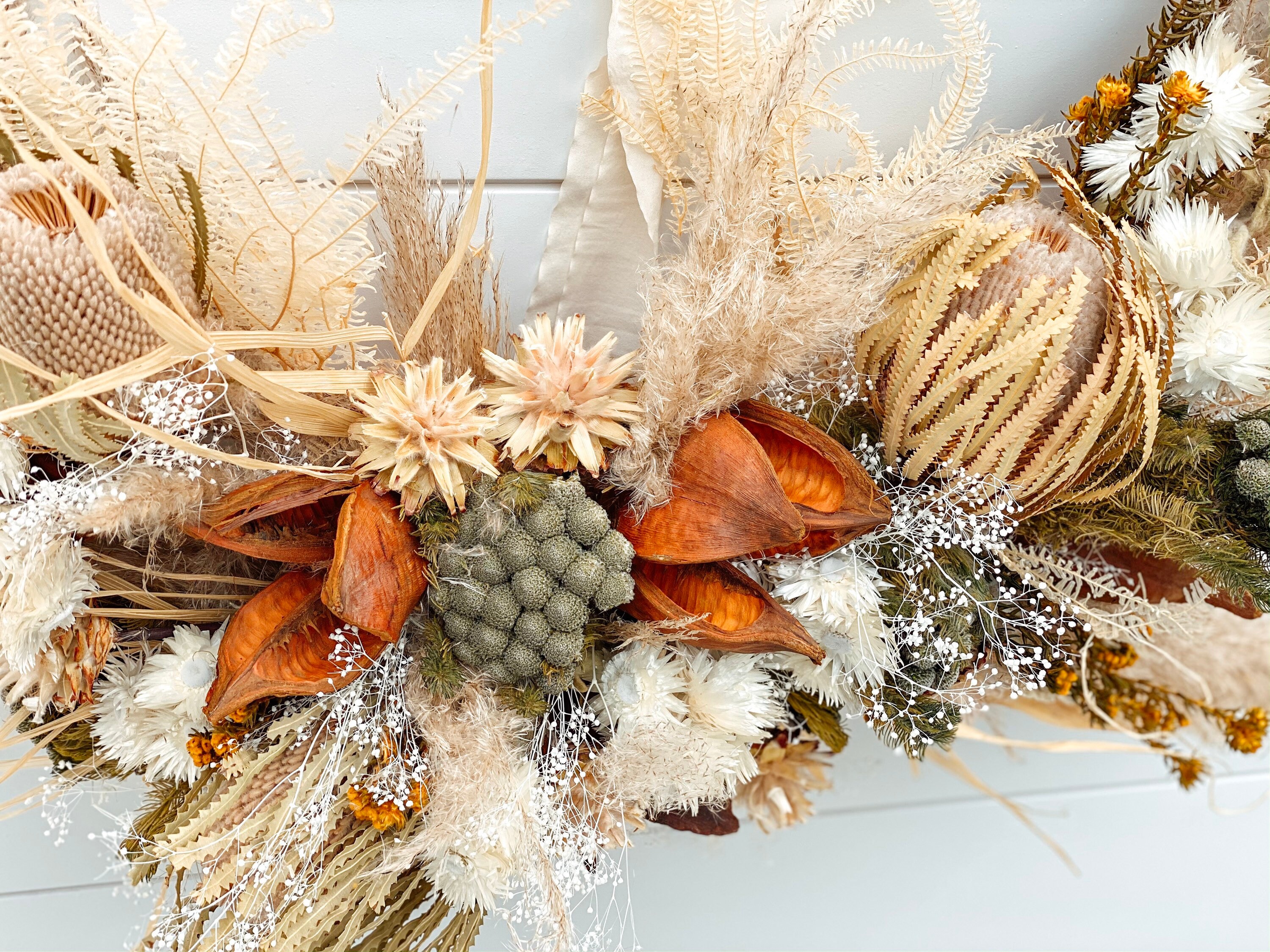 Dried Floral Gold Ring Wreath | Etsy