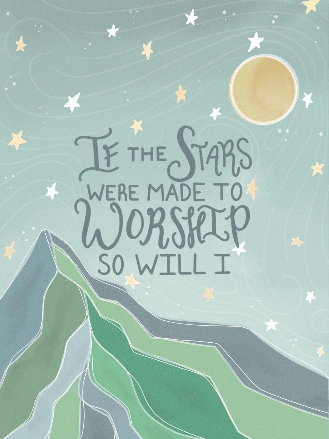 If the Stars Were Made to Worship Fine Art Print - Etsy