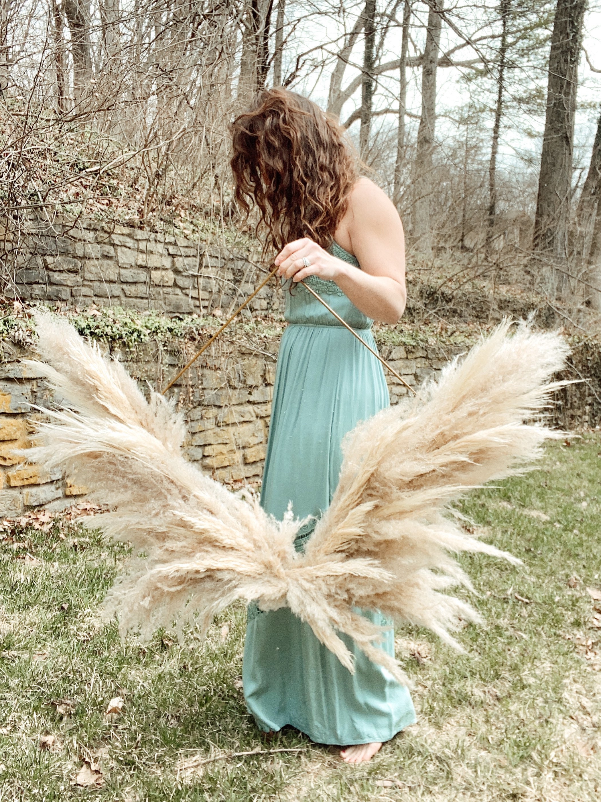 Large Square Pampas Wreath | Etsy