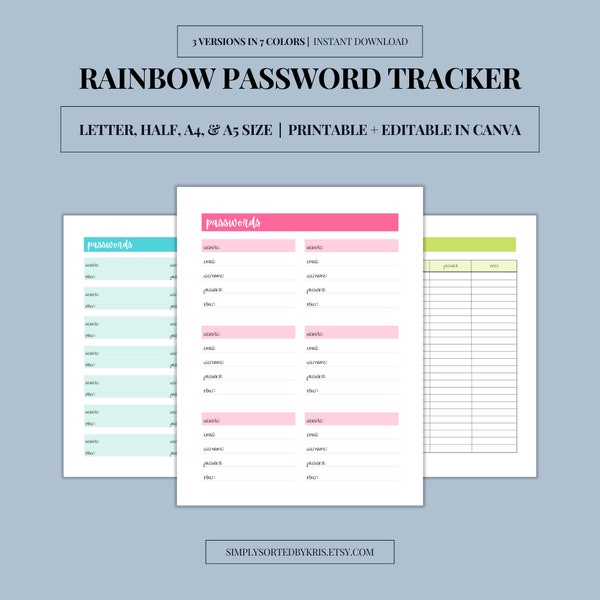 Password Printable - Etsy