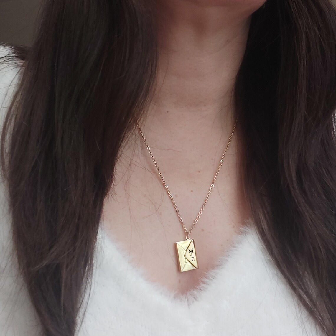 Personalized Envelope Locket 1 Year Anniversary Gift for - Etsy Canada