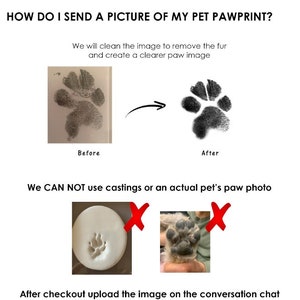 Paw Print Urn for Pet Ashes, Actual Dog Paw Print Memorial Padlock ...