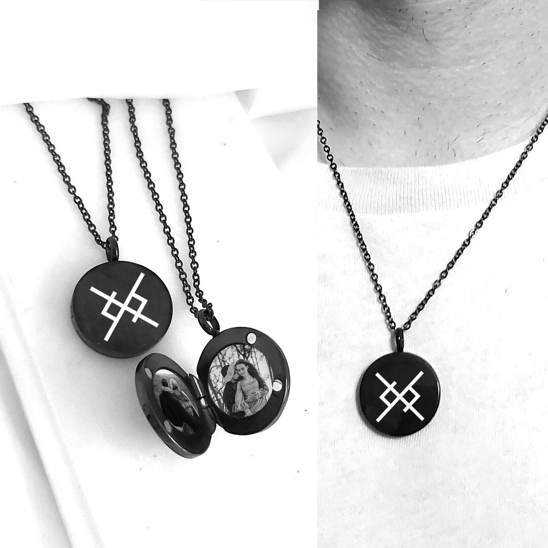Viking Love Symbol Locket With Photo for Men, Eternal Love Picture ...