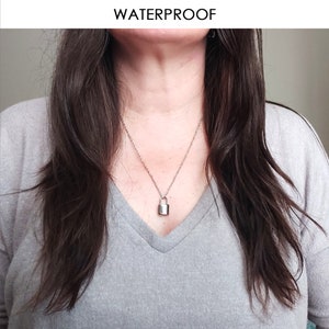 Paw Print Urn for Pet Ashes, Actual Dog Paw Print Memorial Padlock ...