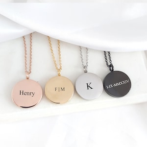 Mens Locket With Photo, Personalized Custom Engraved Locket Necklace ...