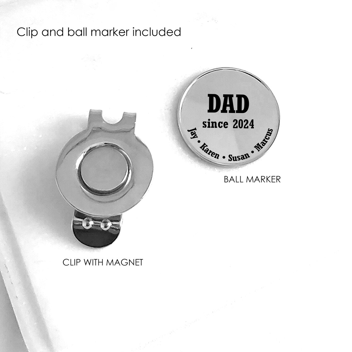 Custom Golf Ball Marker Engraved With Family Names, Personalized ...