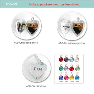 Heart Locket Necklace With Fingerprint, Handwriting Jewelry, Photo ...