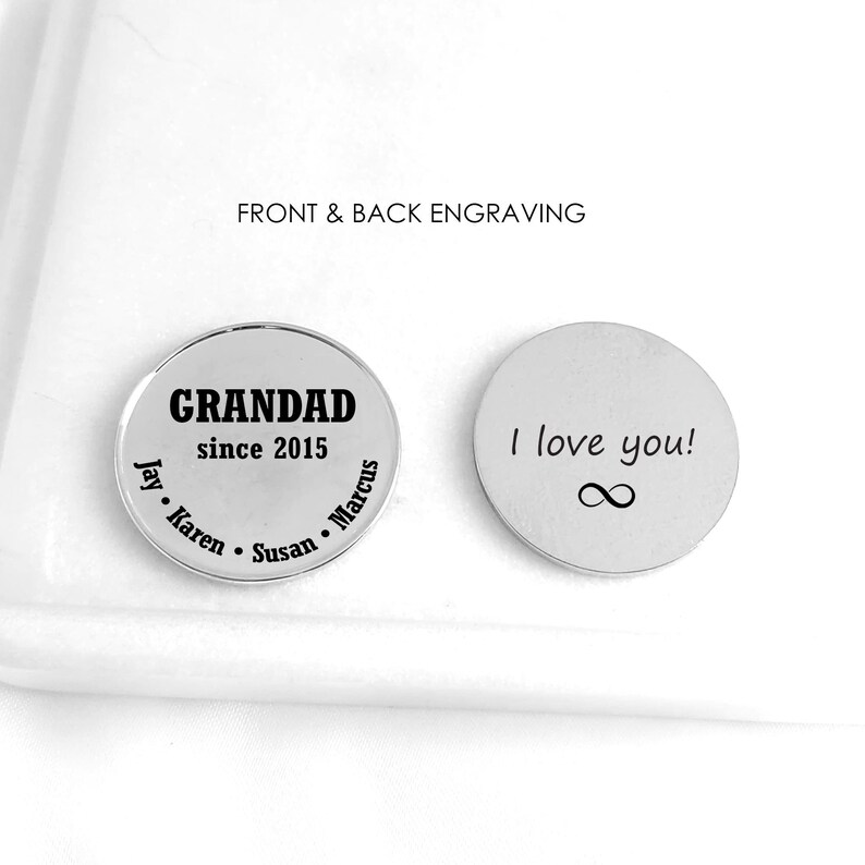 Custom Golf Ball Marker Engraved With Family Names, Personalized ...