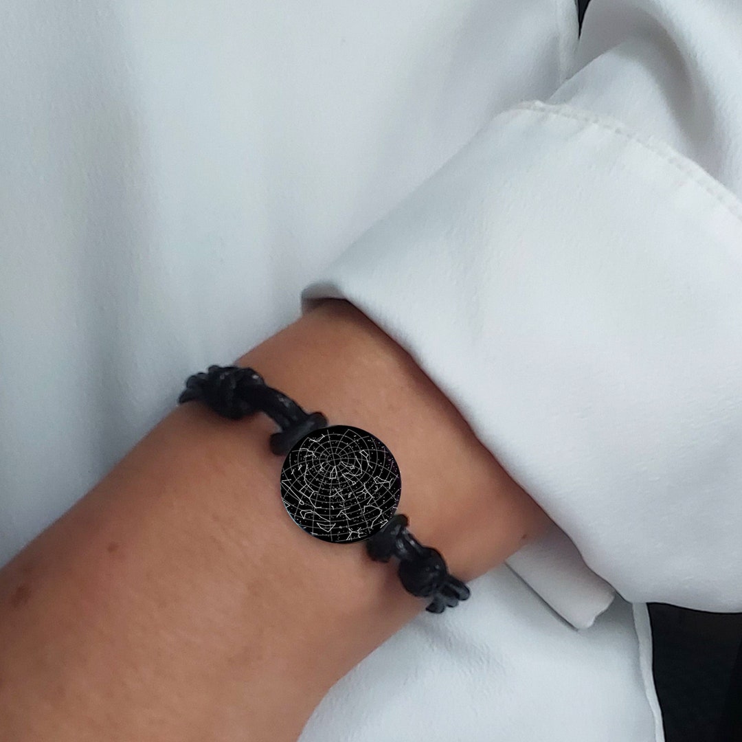 Personalized Night Sky Star Map Bracelet for Woman, Custom Engraved ...