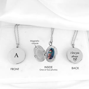 Mens Locket With Photo, Personalized Custom Engraved Locket Necklace ...