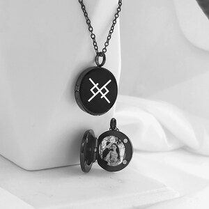 Viking Love Symbol Locket With Photo for Men, Eternal Love Picture ...