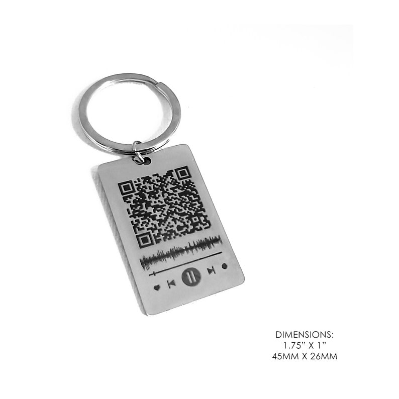 Soundwave QR Code Keychain Voice Memorial Gift Voice - Etsy