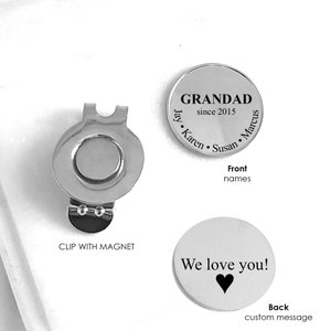 Custom Golf Ball Marker Engraved With Family Names, Personalized ...