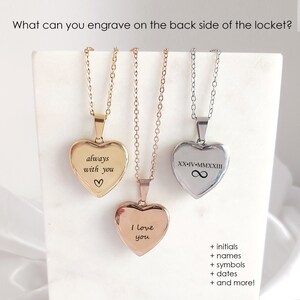 Heart Locket Necklace With Fingerprint, Handwriting Jewelry, Photo ...