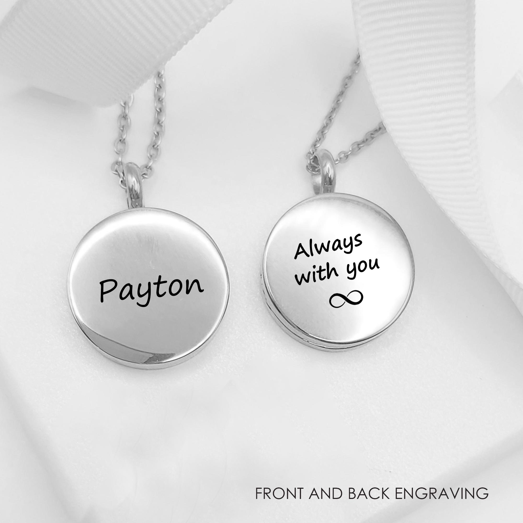 Locket for Kids, Custom Engraved Round Small Locket Necklace for ...