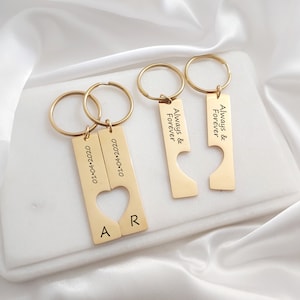Custom Cute Matching Keychains Set of Two for Couples and Best Friends ...