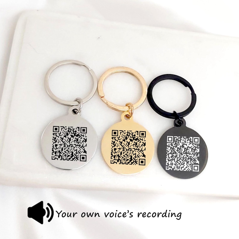 Personalized QR Code Voice Keychain Gift for Mom & Grandma, Custom ...
