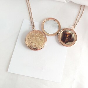 Personalized Gold Locket With Photo, Custom Engraved Locket With ...