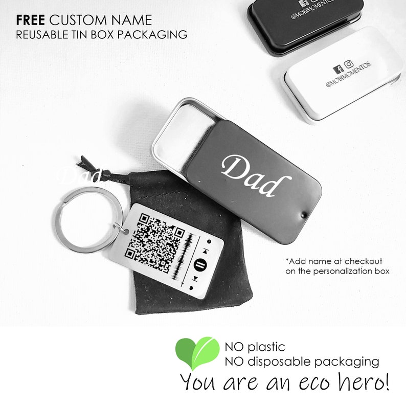 Soundwave QR Code Keychain Voice Memorial Gift Voice - Etsy