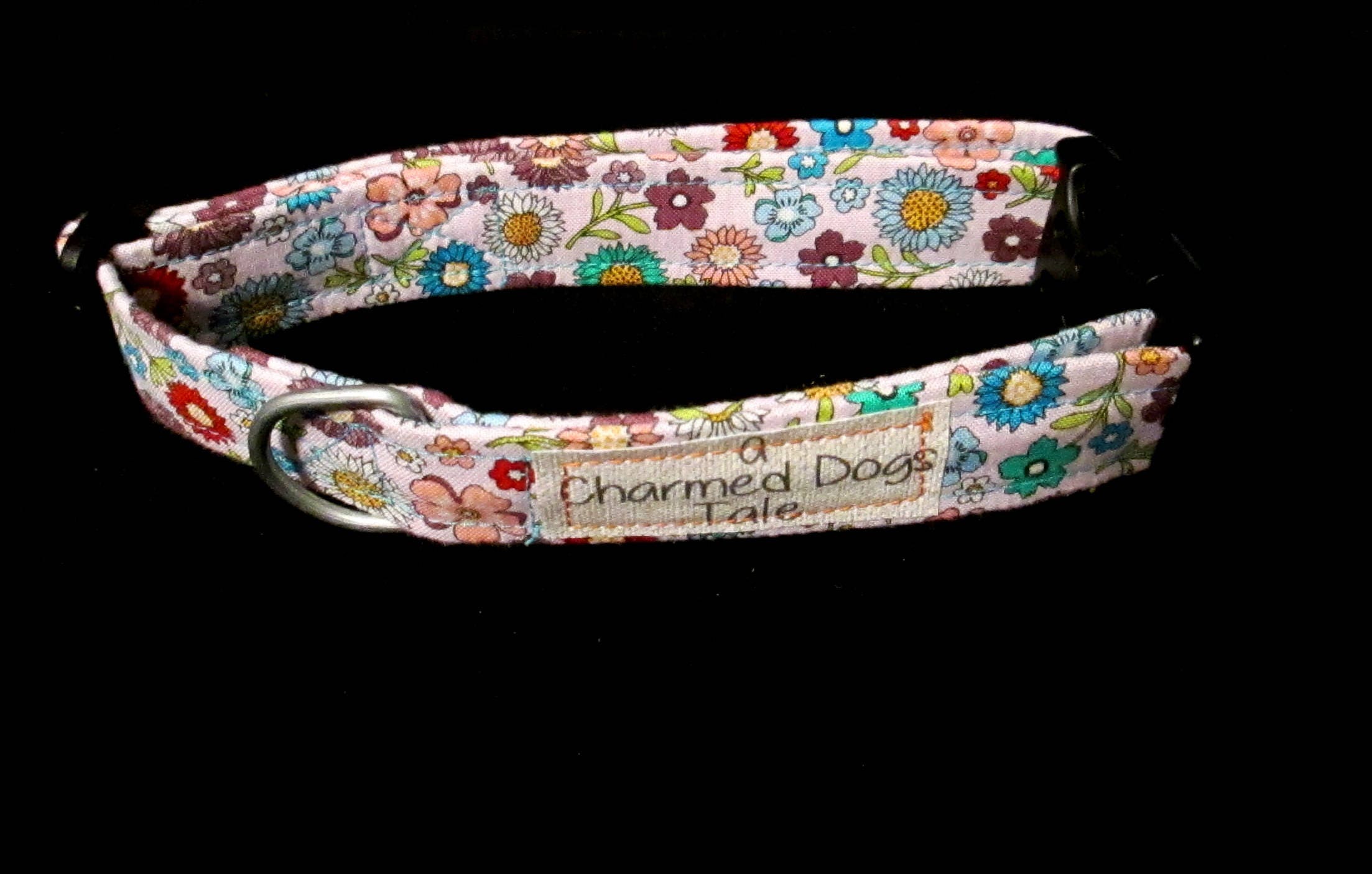 15-21 Daisy Duke Dog Collar 1 Width, Pastel Flower Collar, Dog Collar ...