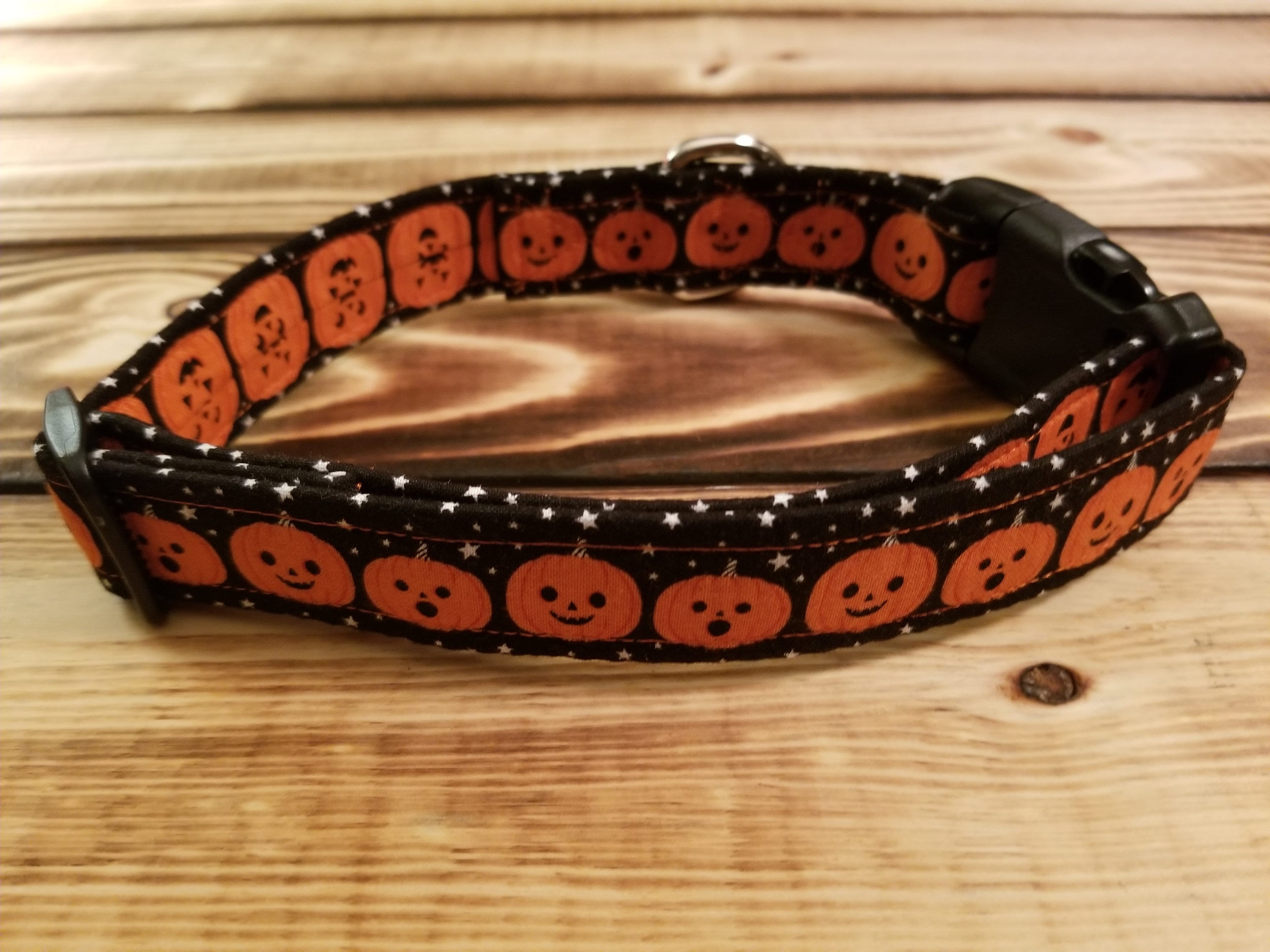 13-24 Halloween Dog Collar 1 width, Pet Collar, Fabric Collar, Pet ...