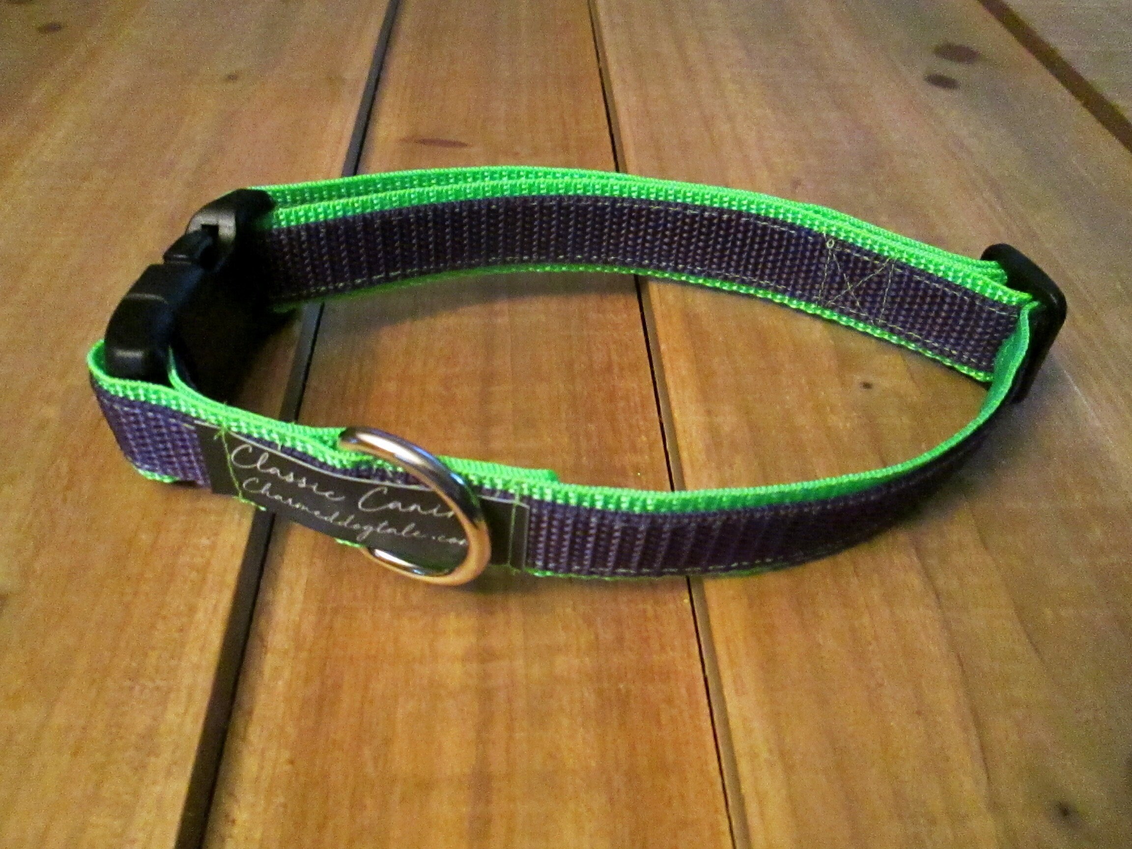 13-26 Classic Canine Dog Collar 1 Width, Bright Dog Collar, Purple ...