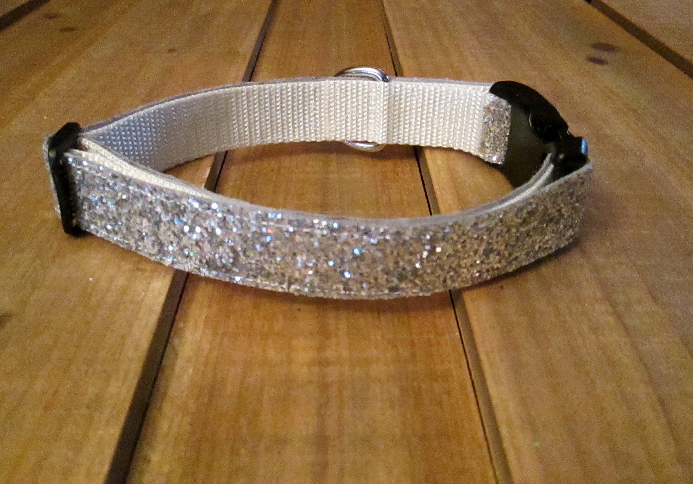 12-24 Silver Lining Dazzle Dog Collar 1 Width, Bling Collar, Sparkle ...