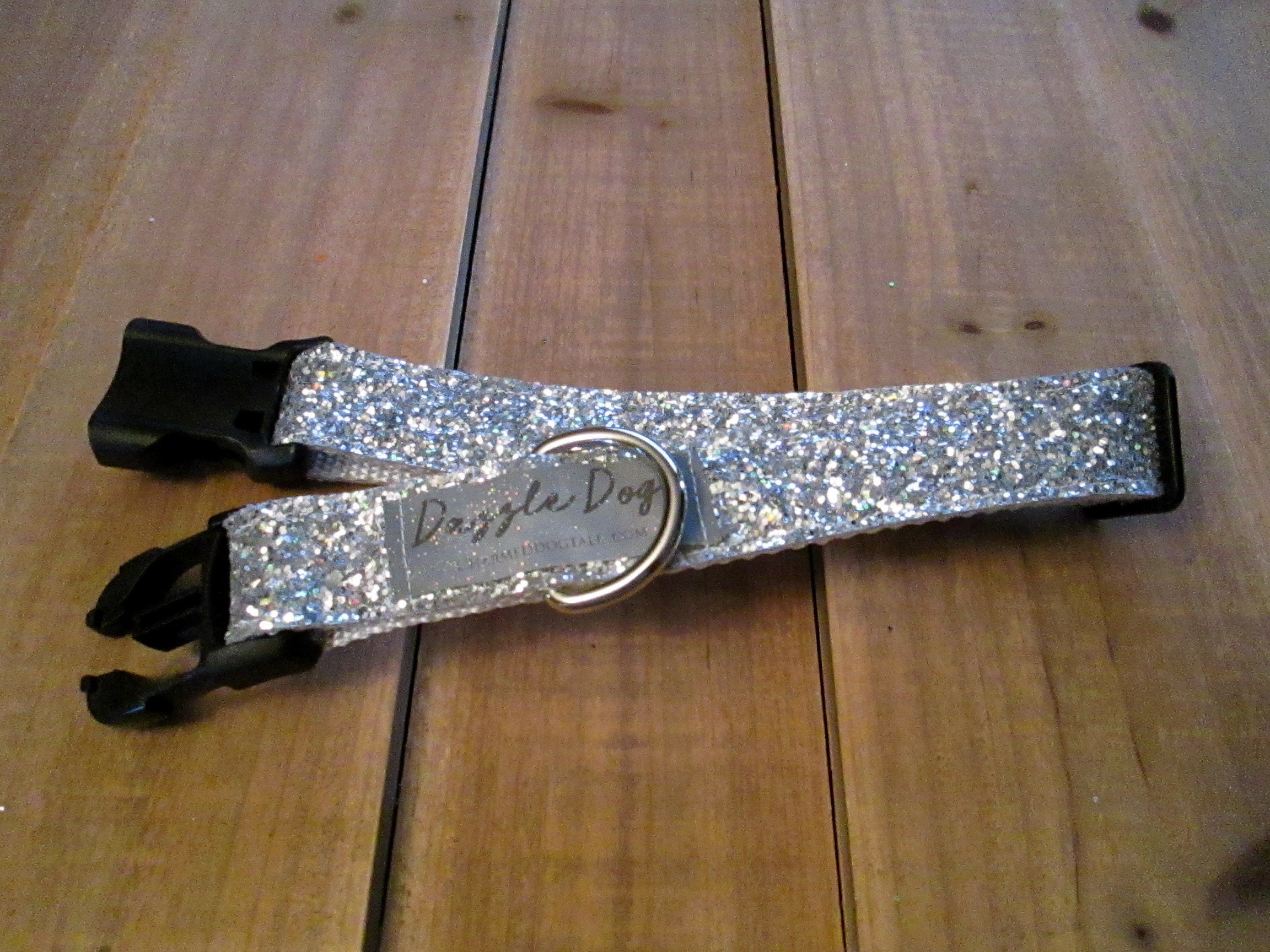12-24 Silver Lining Dazzle Dog Collar 1 Width, Bling Collar, Sparkle ...