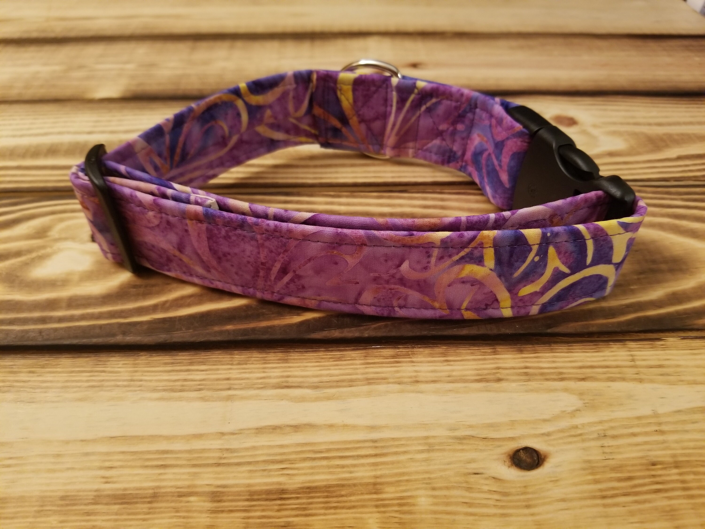 14-26 Bowwow Batik Dog Collar 1.5 width, Batik Pet Collar, Fabric ...