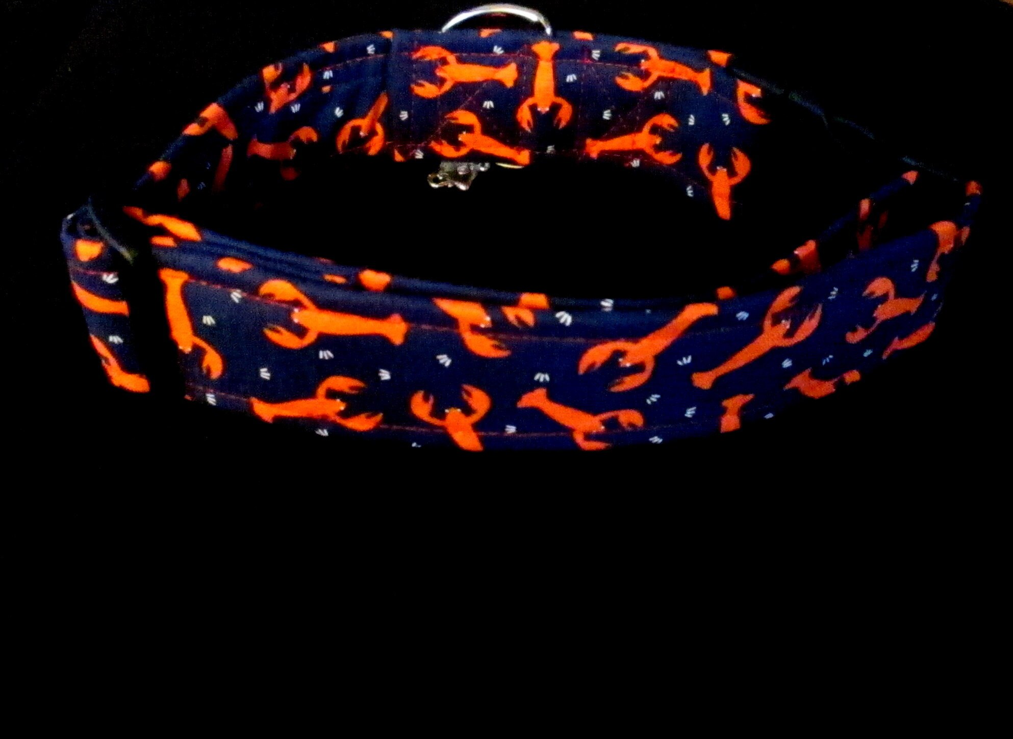 14-26 Dogfish Pet Collar 1.5 width, Fun Pet Collar, Fabric Collar, Pet ...